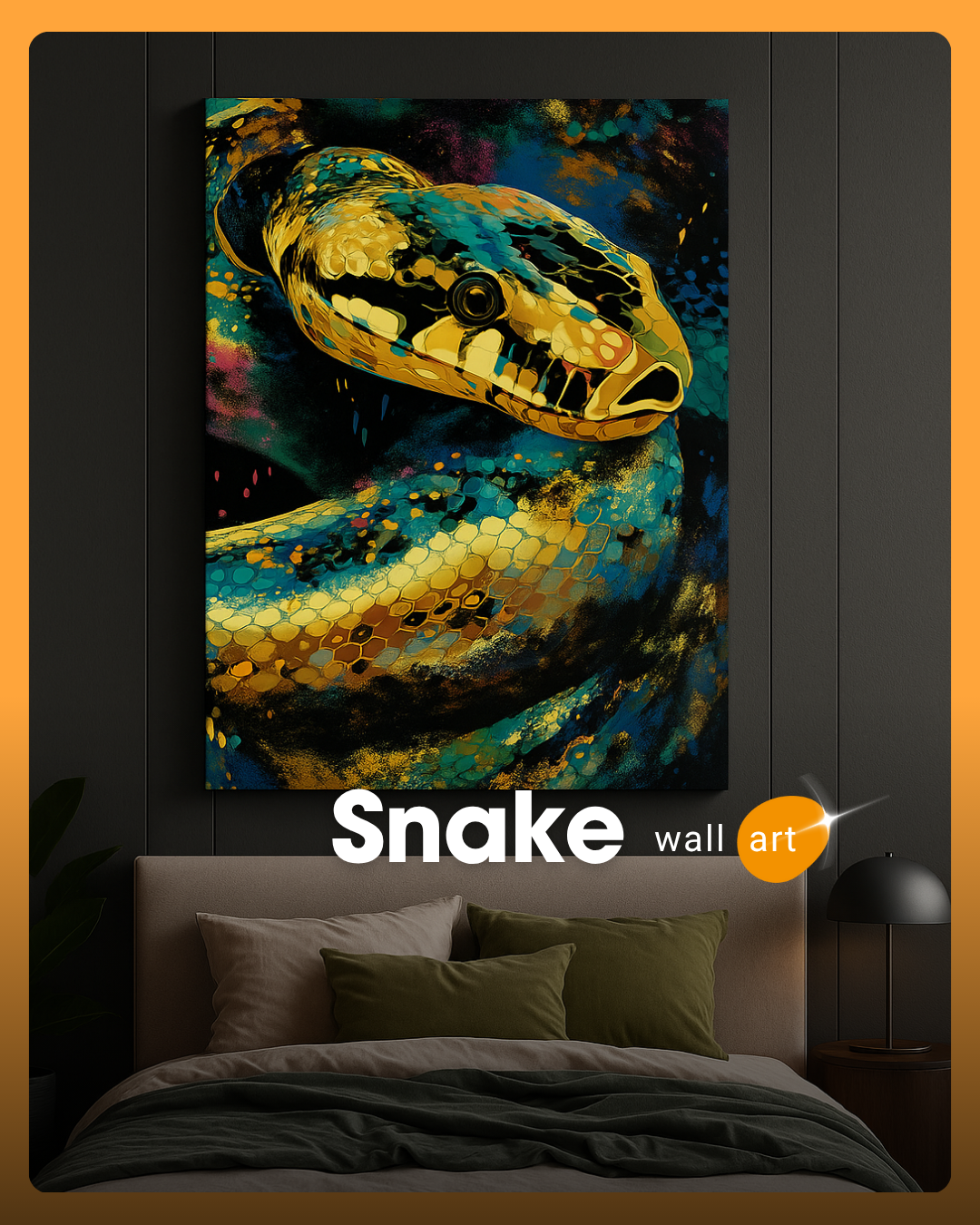 Artistic Snake Wall Art – Transform Your Space - Artesty.com