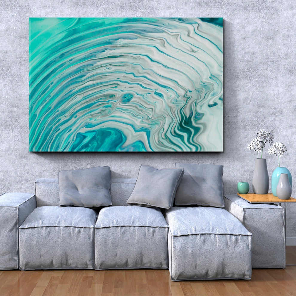 MINT PEARL Pale Turquoise Marble Pattern - Artesty.com