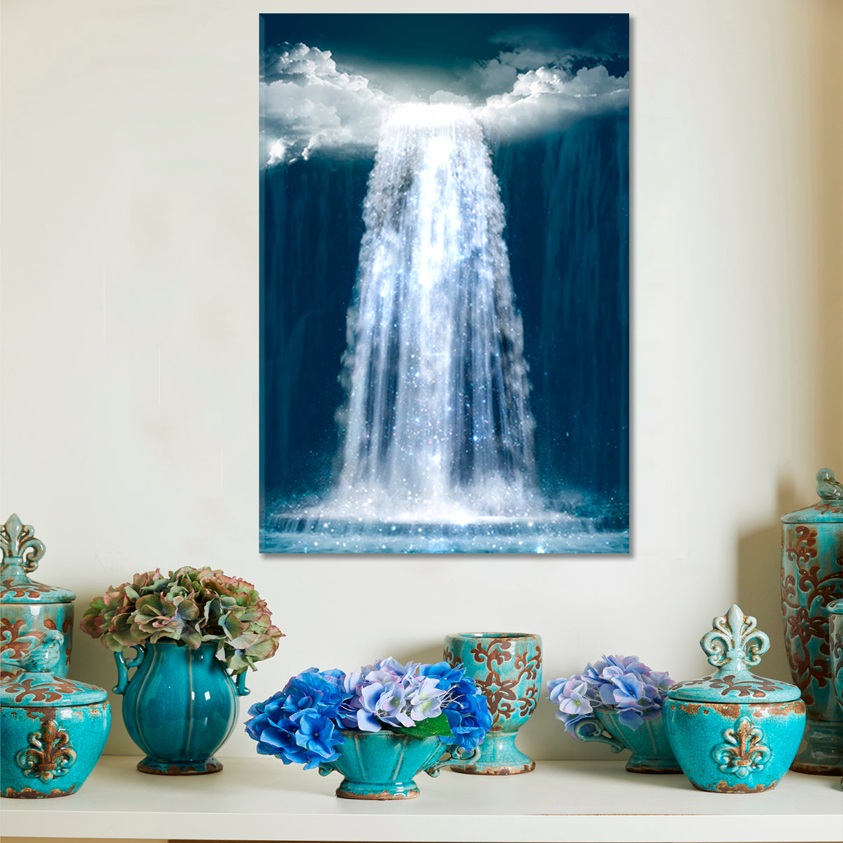 UNREAL Fantasy Waterfall Falls From Heaven Mesmerizing Magical Scenic ...