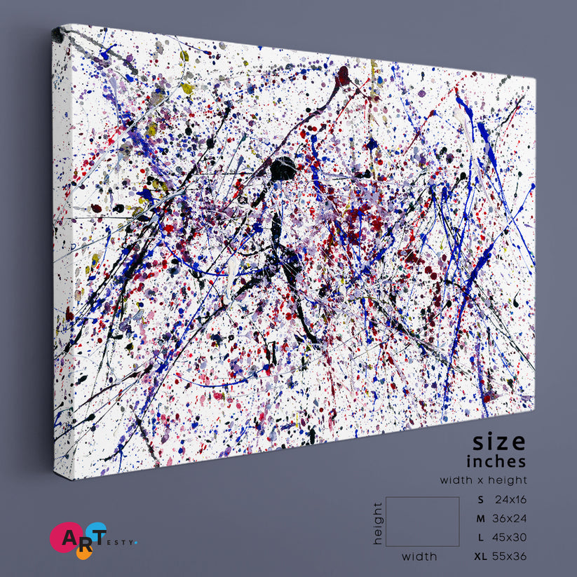Colorful Modern Expressionist Abstract Drip Art - Artesty.com