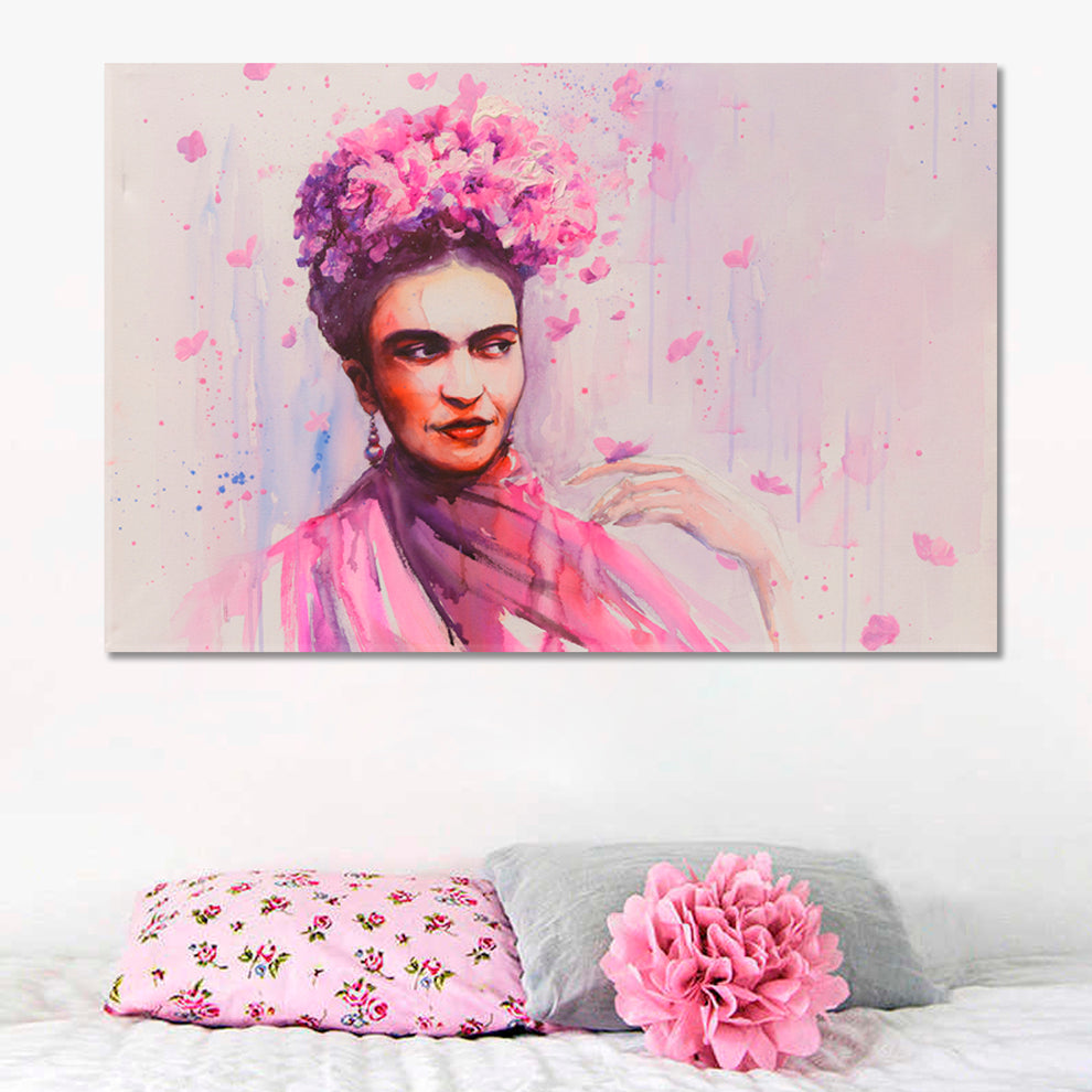 FRIDA KAHLO Woman and Flowers Portrait - Artesty.com