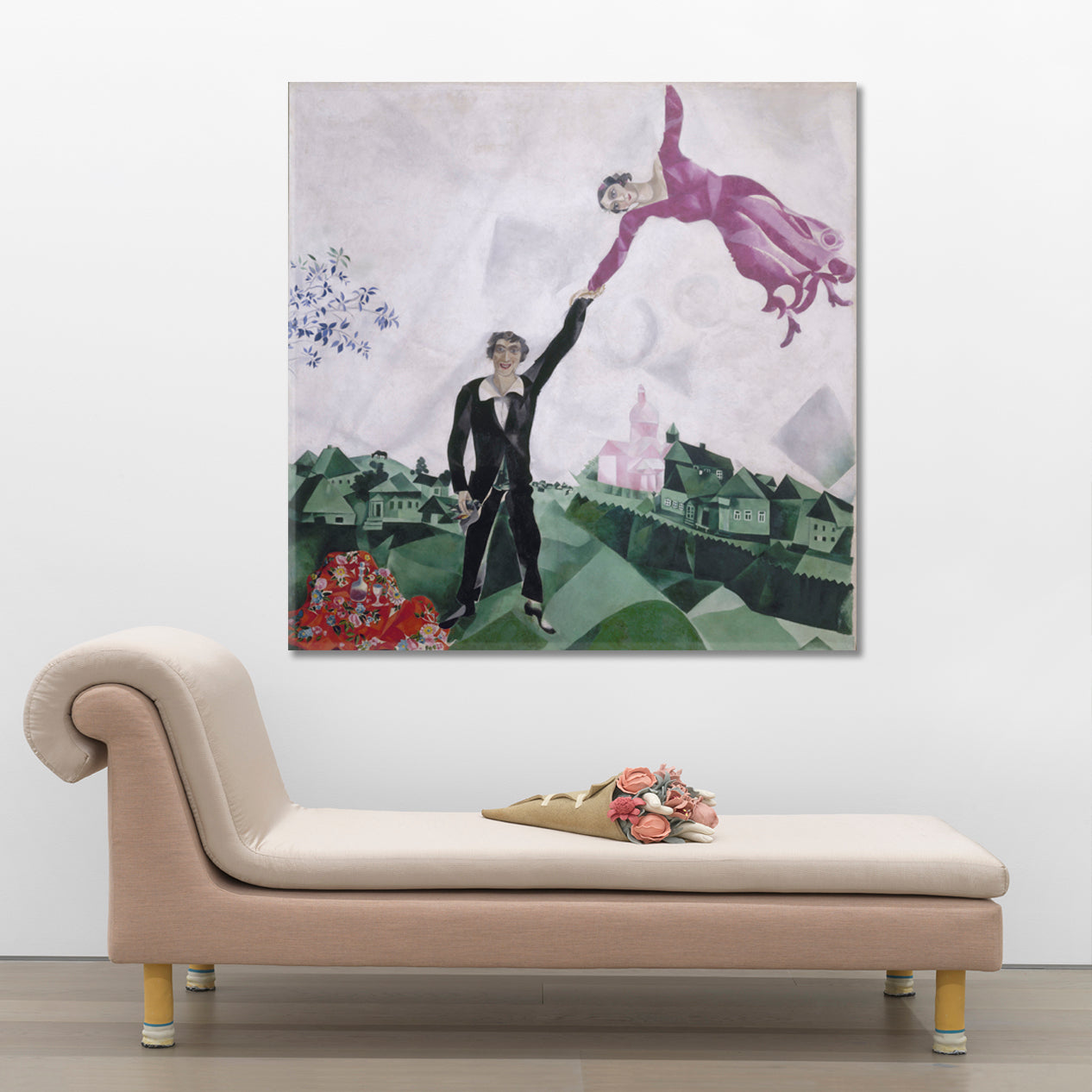 PROMENADE Inspired By Masterpiece Marc Chagall Wall Art Canvas Print ...