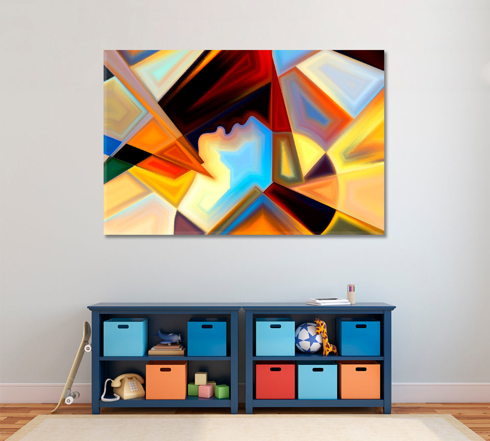 Divided Intellect Abstract Geometric Forms Design - Artesty.com