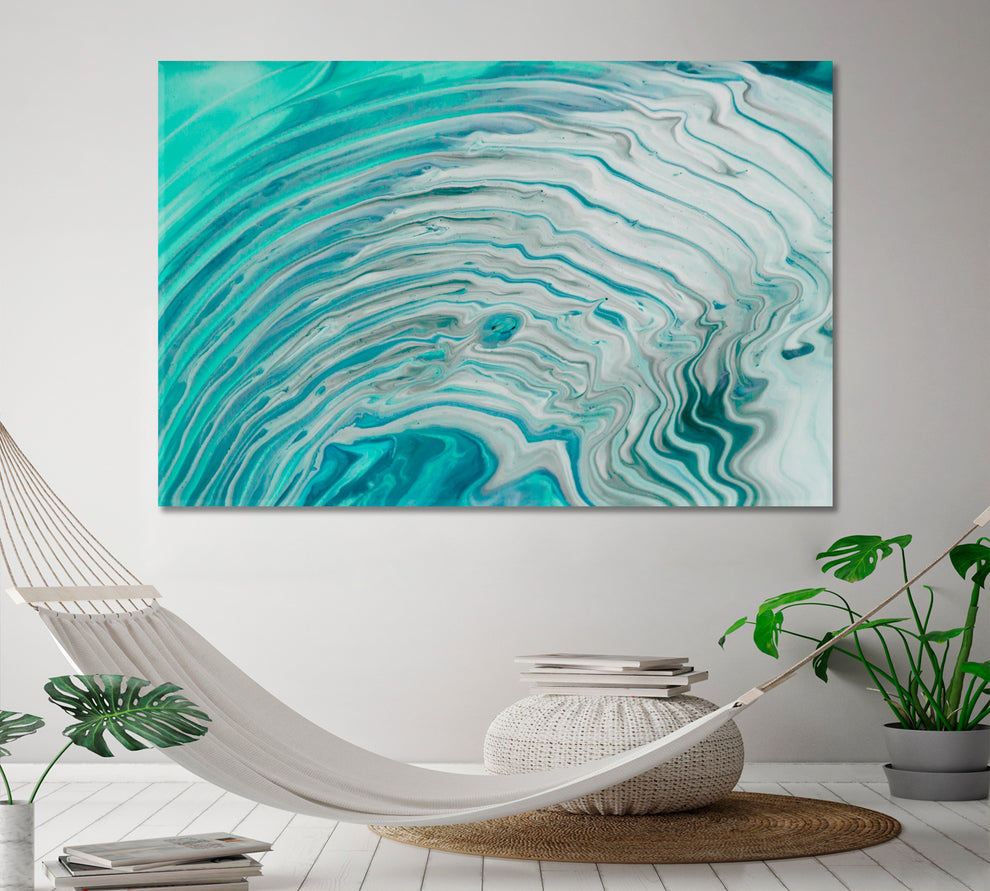 MINT PEARL Pale Turquoise Marble Pattern - Artesty.com