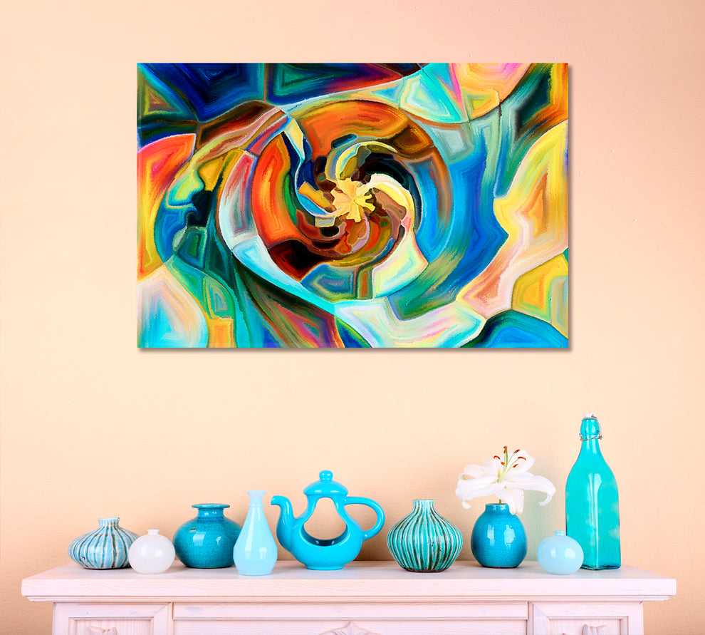 Human in Colorful Geometric Design Elements - Artesty.com