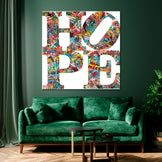 HOPE Abstract Poster Collage Canvas Print Wall Art For Home Decor ...