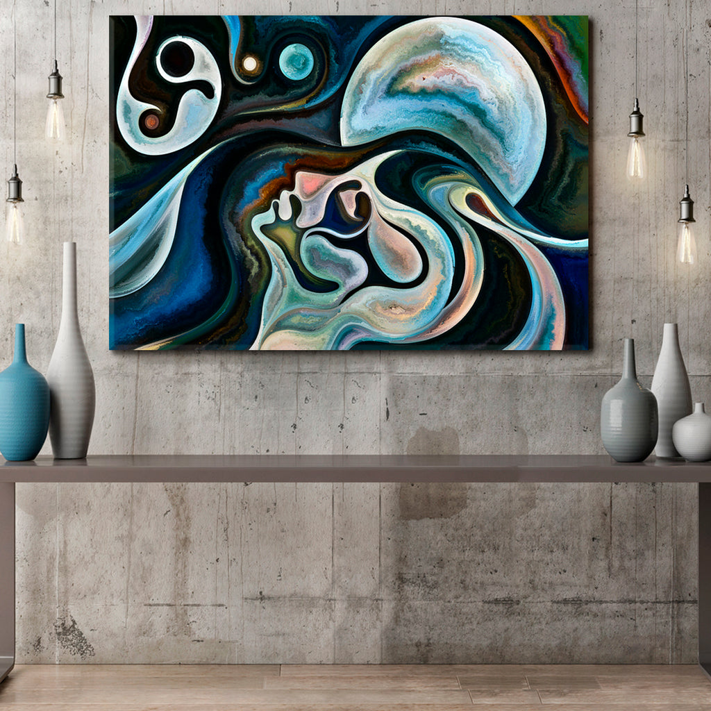 YIN YANG AND THE CYCLE OF LIFE Modern Painting - Artesty.com