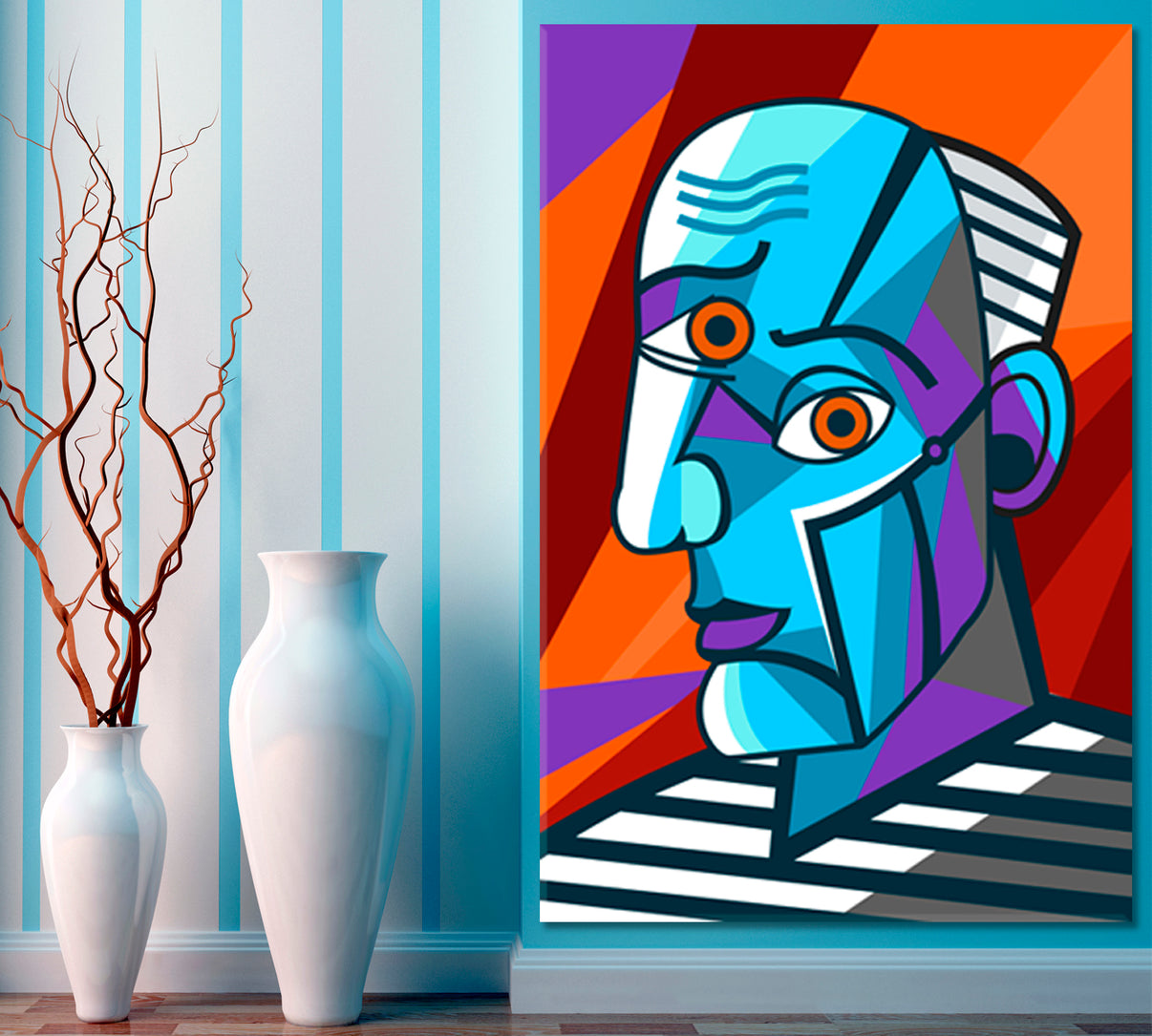 GREAT PAINTER FACE Pablo Picasso Abstract Cubism Dadaism Canvas Print ...
