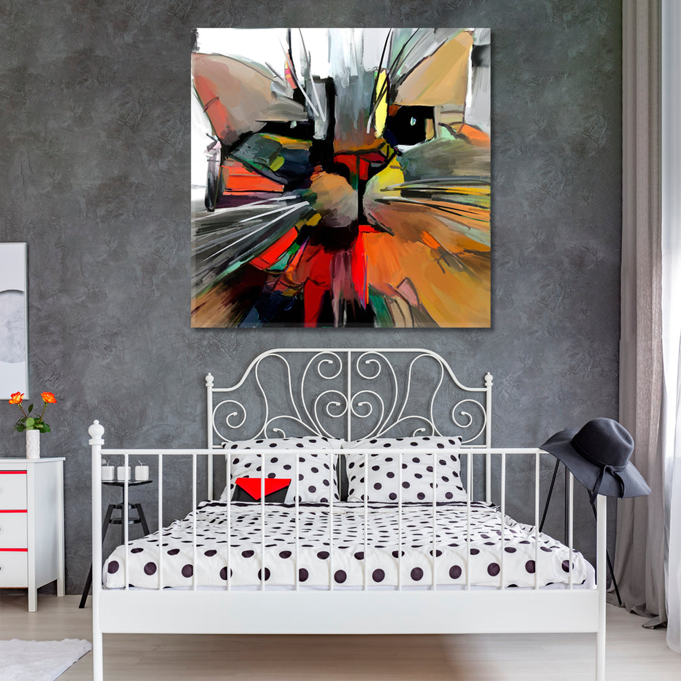 CAT Vivid Abstract Expressionist Art - Artesty.com