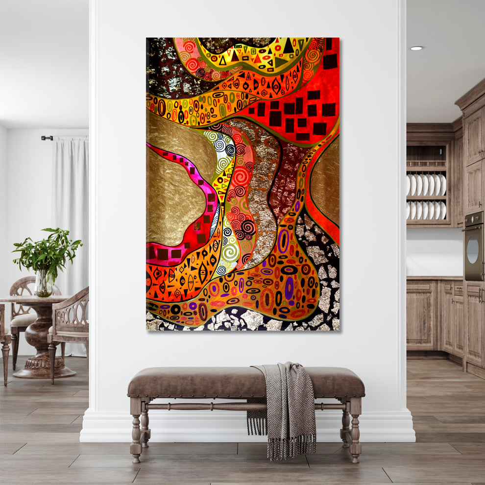 TRIPPY Psychedelic Visual Abstract Canvas Print Wall Art Home Decor ...
