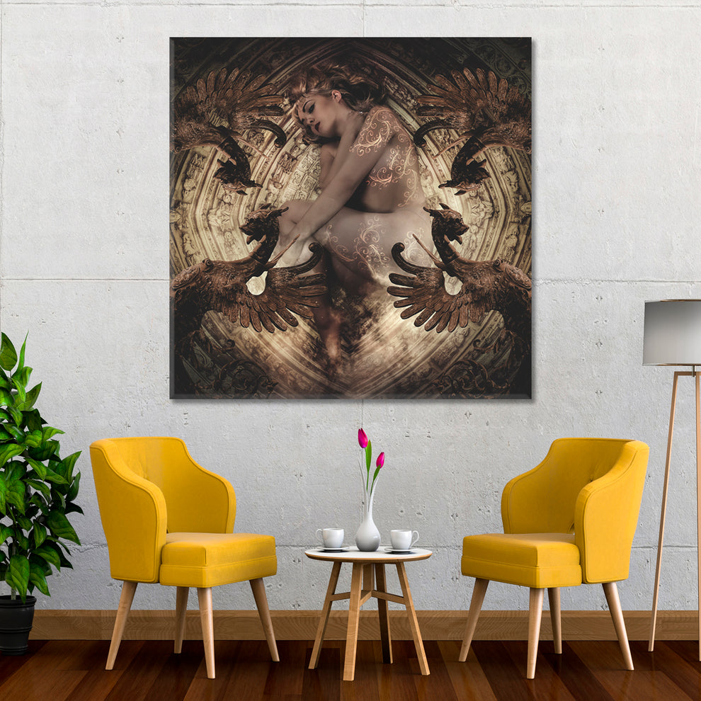 Abstract Art Woman Shades of Brown Tones - Artesty.com