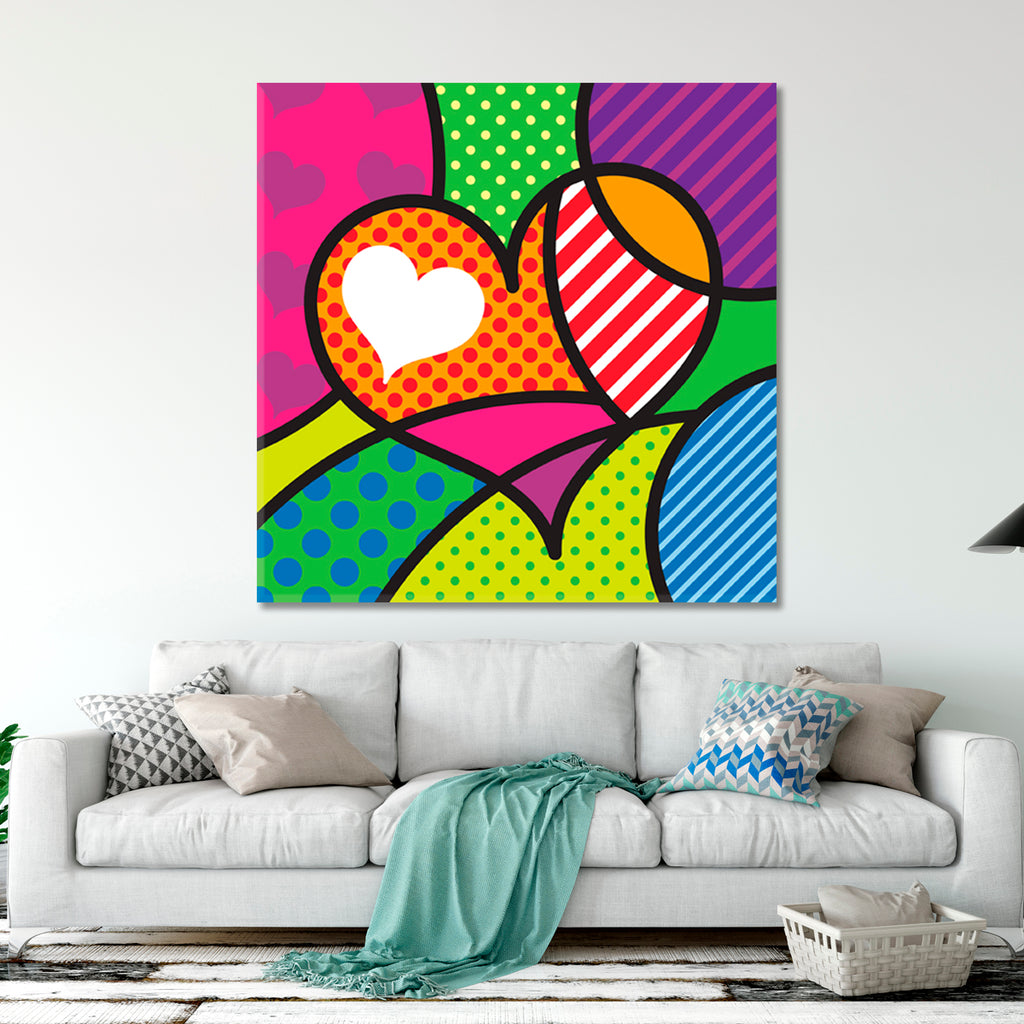 HEART FORM LOVE Colorful Modern Pop Art Abstract – Artesty.com