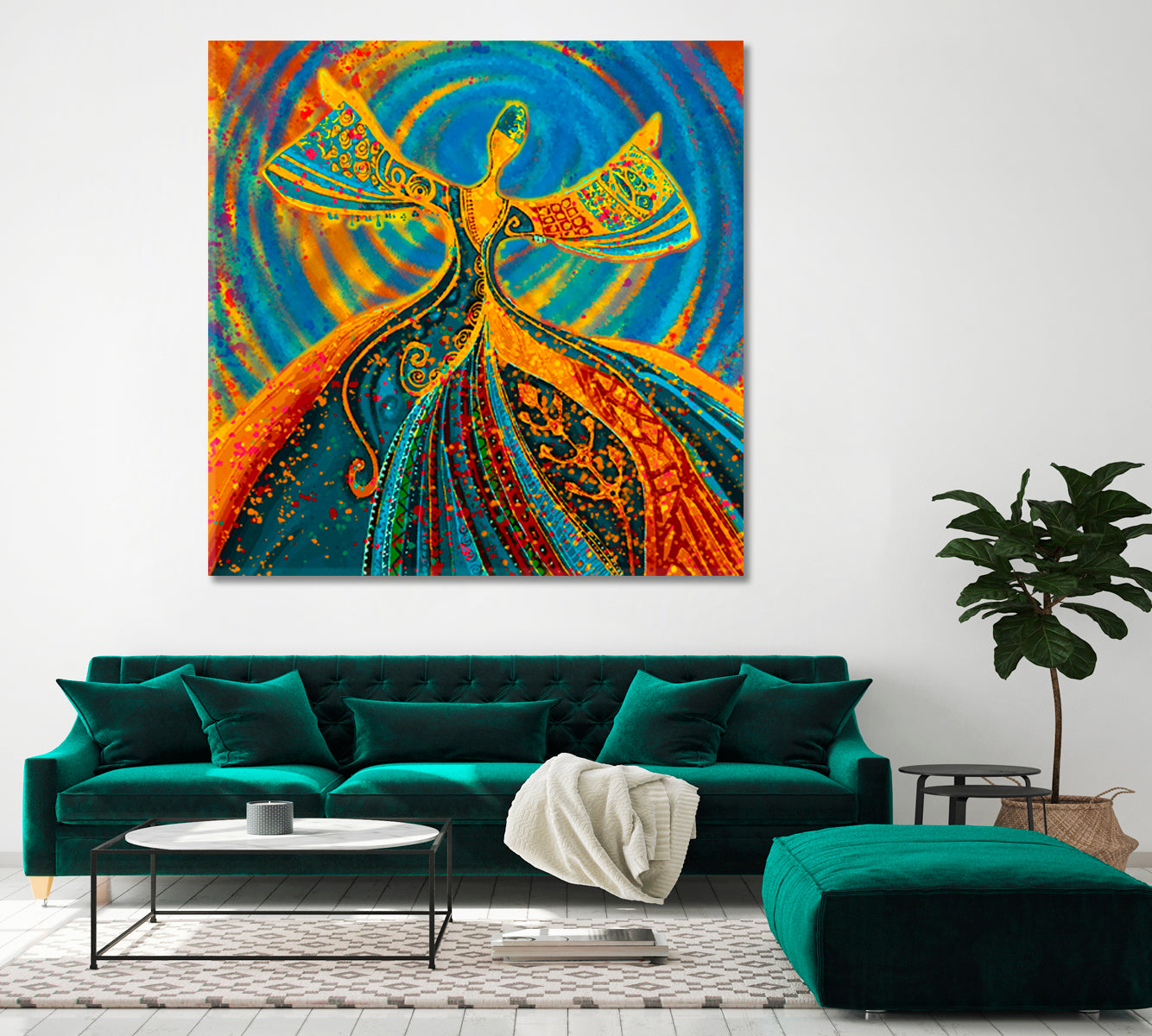 Traditional Sufi African Painting Abstract - Artesty.com