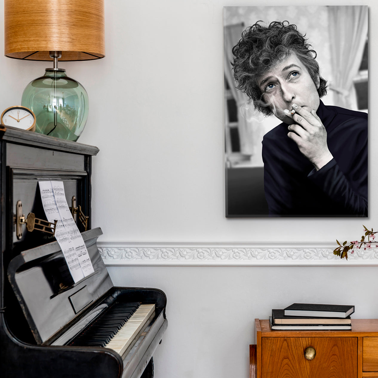 BOB DYLAN Photo Print on Canvas - Vertical - Artesty.com