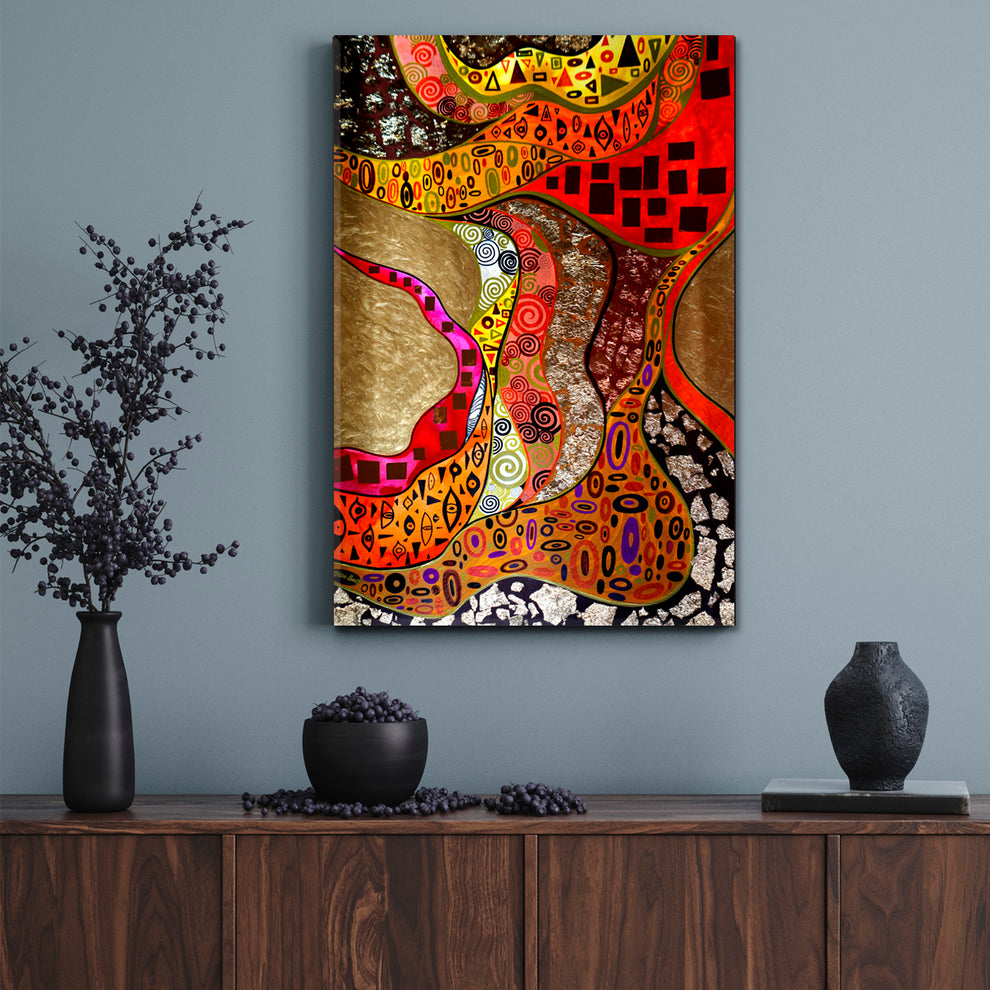 TRIPPY Psychedelic Visual Abstract Canvas Print Wall Art Home Decor ...