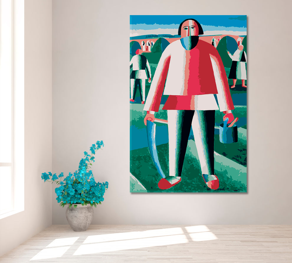 ON THE HAYFIELD Kazimir Malevich Style - Artesty.com