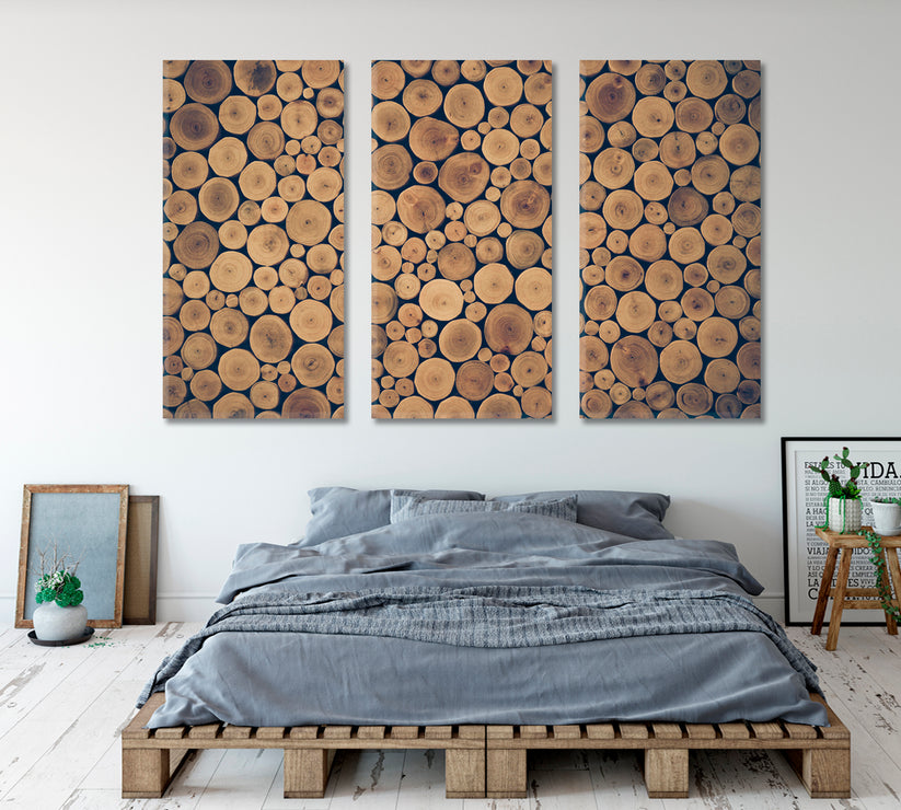 Round Teak Wood Abstract Pattern - Artesty.com