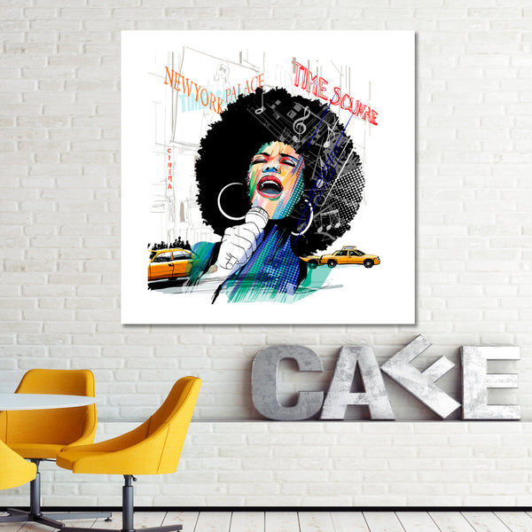 African American Jazz Singer New York Time Square - Artesty.com