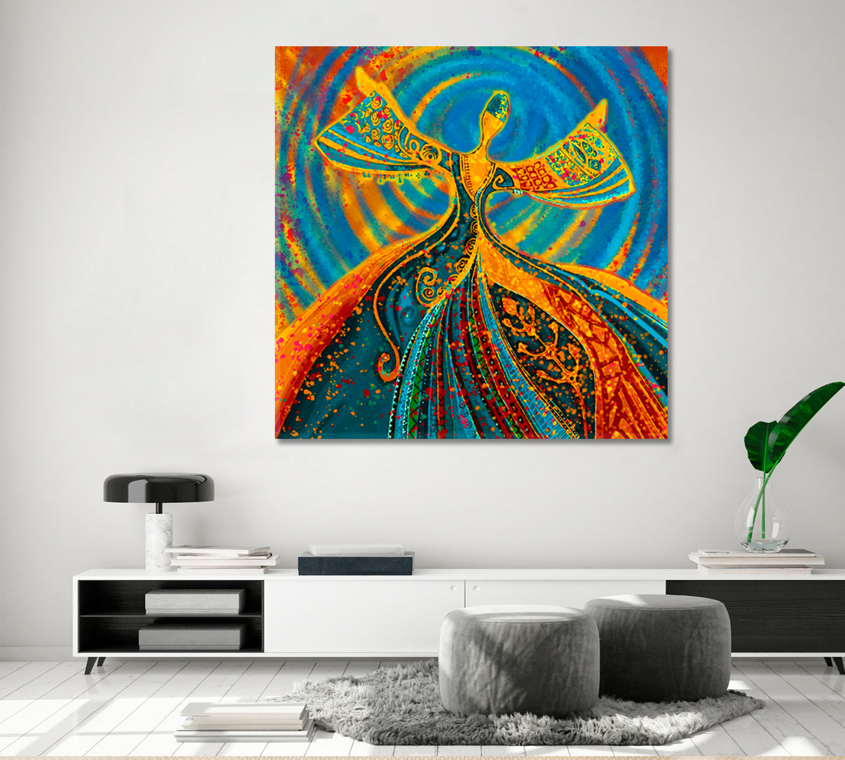 Traditional Sufi African Painting Abstract - Artesty.com