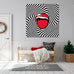 POP ART Abstract Red Open Mouth Poster Op Art Style Print Canvas ...