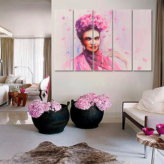 FRIDA KAHLO Woman and Flowers Portrait - Artesty.com