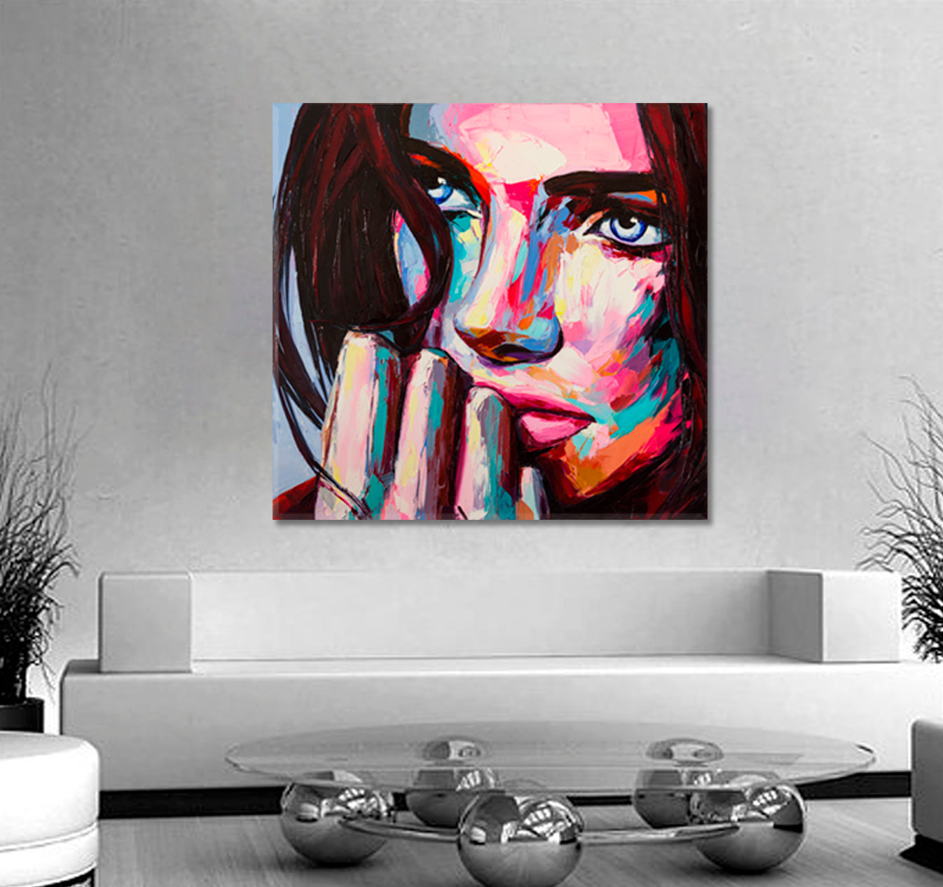 DIFFERENT VISION Beauty Woman Contemporary Art - Square Panel - Artesty.com