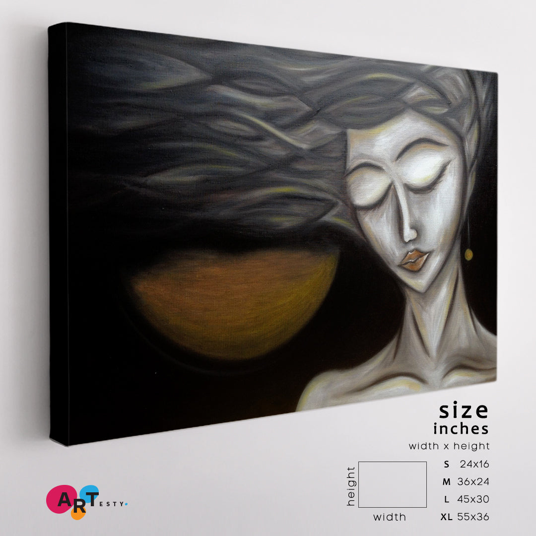 Goddess of the Moon Cubism – Artesty.com