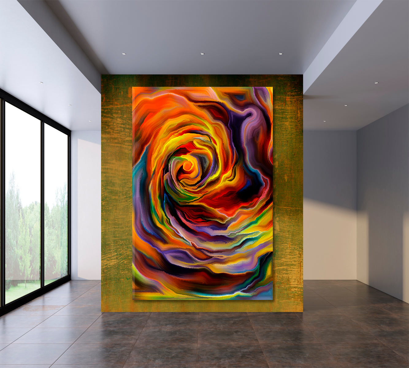 FORMS Magical Abstract Vivid Whirlpool - Vertical 1 panel - Artesty.com
