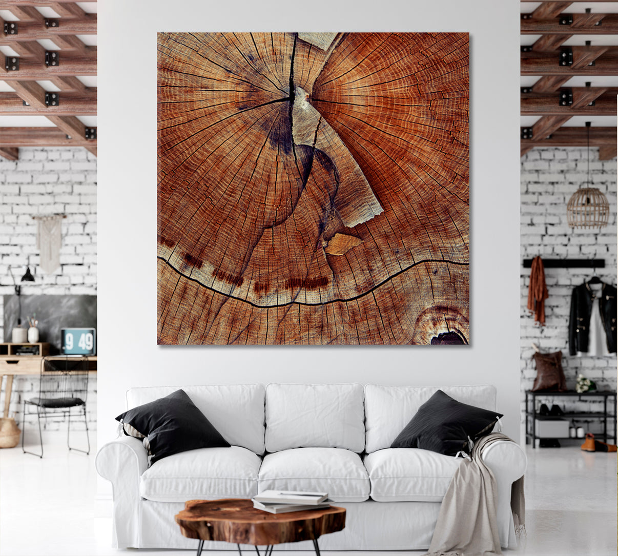 ABSTRACT WOOD Poster Canvas Print Modern Trendy Wall Art - Artesty.com