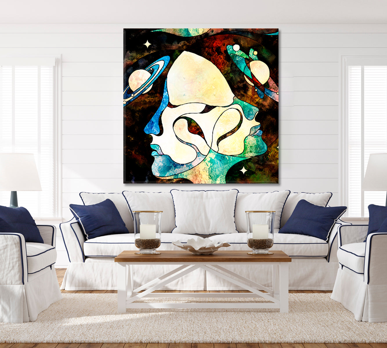 Life Unity Abstract Space Art Print Surreal Mystic Wall Decor - Artesty.com