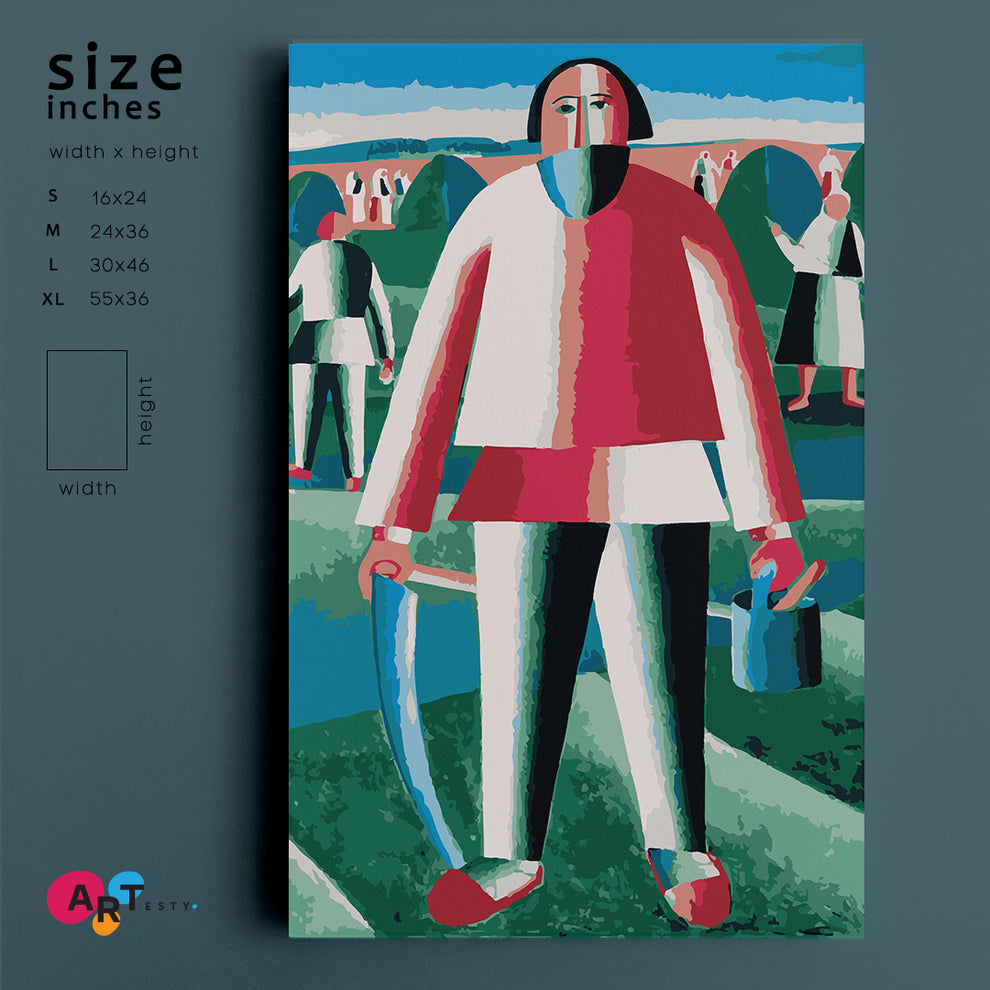 ON THE HAYFIELD Kazimir Malevich Style - Artesty.com